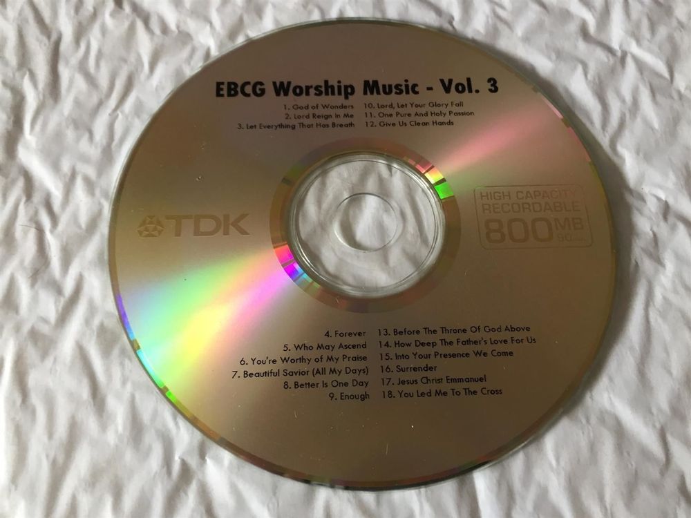 Evangelical Baptist Church of Geneva Worship Music CD (Gebraucht) in ...