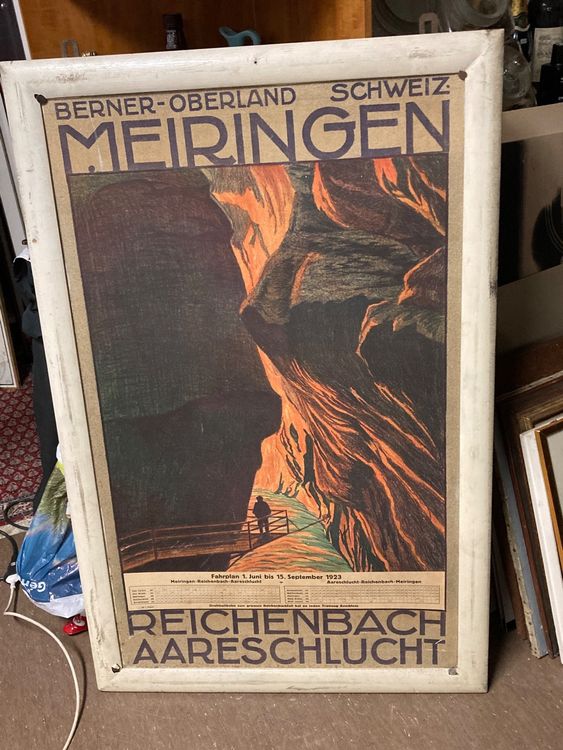Meiringen Reichenbach Aareschlucht Drahtseilbahn 1923 Plakat (Gebraucht ...