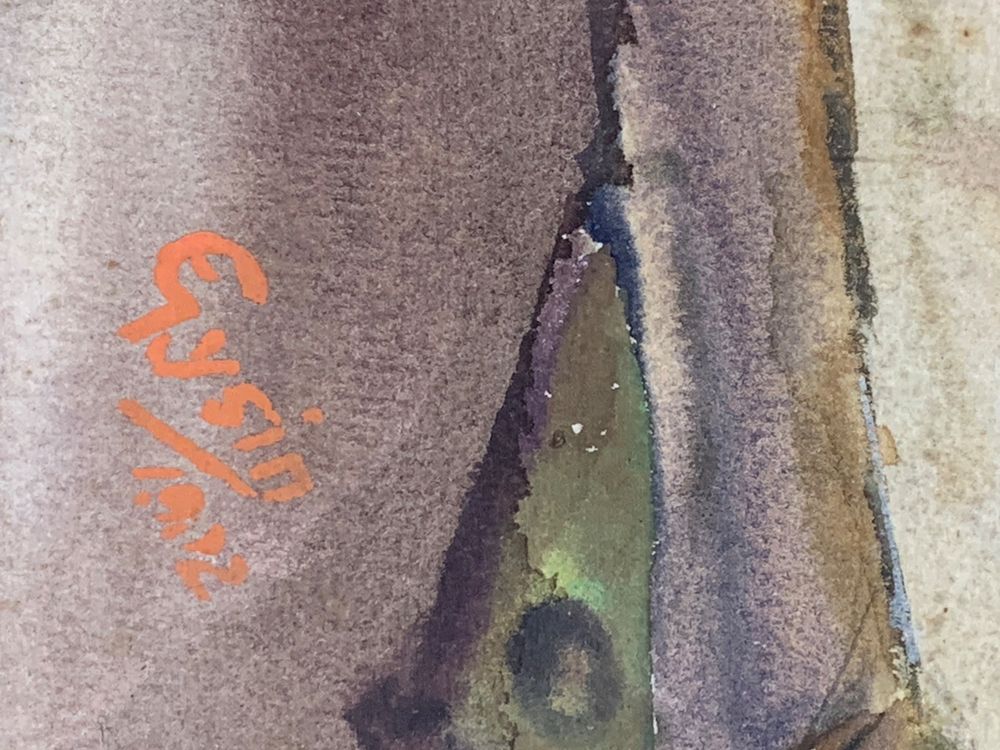 Emil Gysin (1883-1967) Aquarell Stilleben mit Totenkopf (Gebraucht) in ...