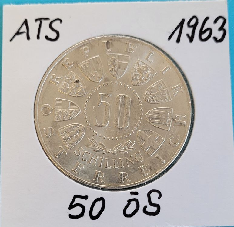 Österreich 50 Schilling 1963 600 J. TIROL Silber 900/20gr. | Kaufen auf ...