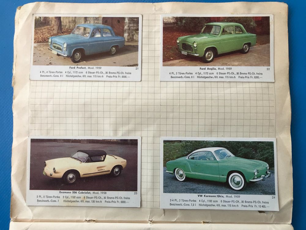 Sammelbilder Autos von ca. 1960 | Kaufen auf Ricardo