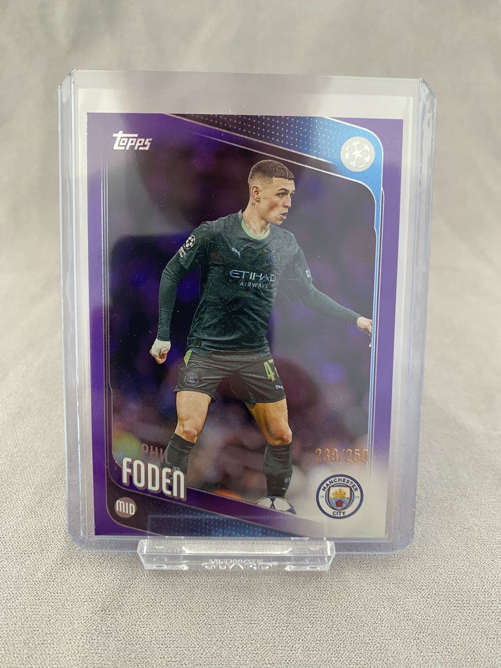 2025-26 Topps UCC Flagship #103 Phil Foden Purple Foil /250 (Neu ...