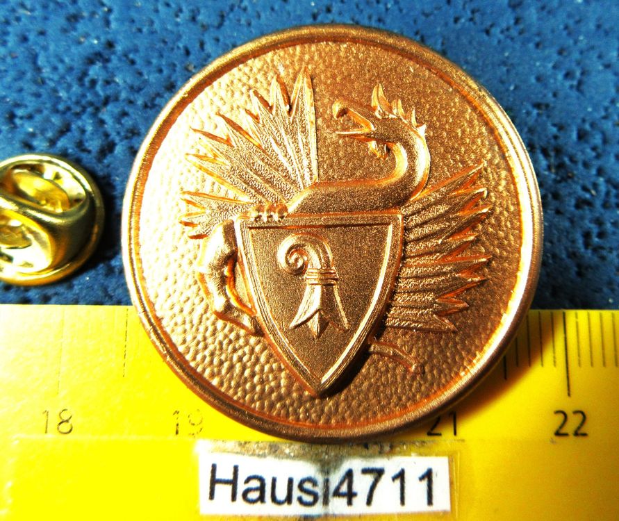 BASLER BASILISK WAPPEN GOLDIG GEPRÄGT 35mm GROSSS GESTEMPELT | Kaufen ...