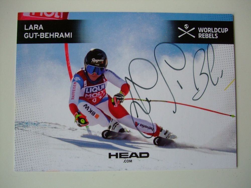 LARA GUT-BEHRAMI (CH) SKISTAR HANDSIGNIERT AK ! (Gebraucht) in Schachen b. Reute für CHF 13 ...