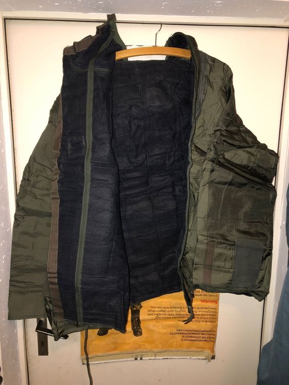 Schweizer Armee Milit r Schutzanzug Jacke ABC ALN Krieg Gebraucht In