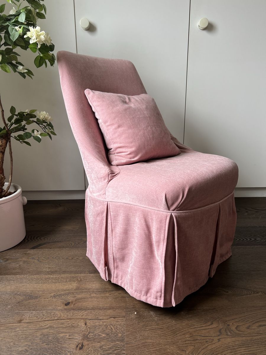 Polster-Sessel in Rosa mit neuem Überzug und Kissen - Top! (Gebraucht ...