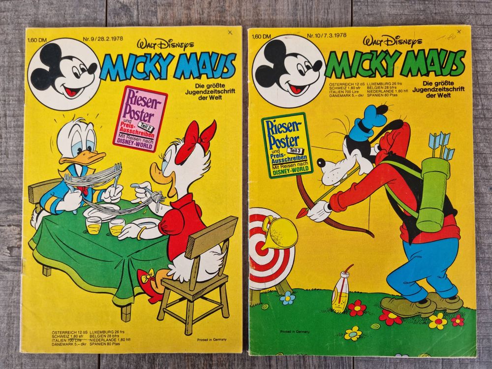 2 Micky Maus Hefte mit Poster, 1978, Sammlerzustand | Kaufen auf Ricardo