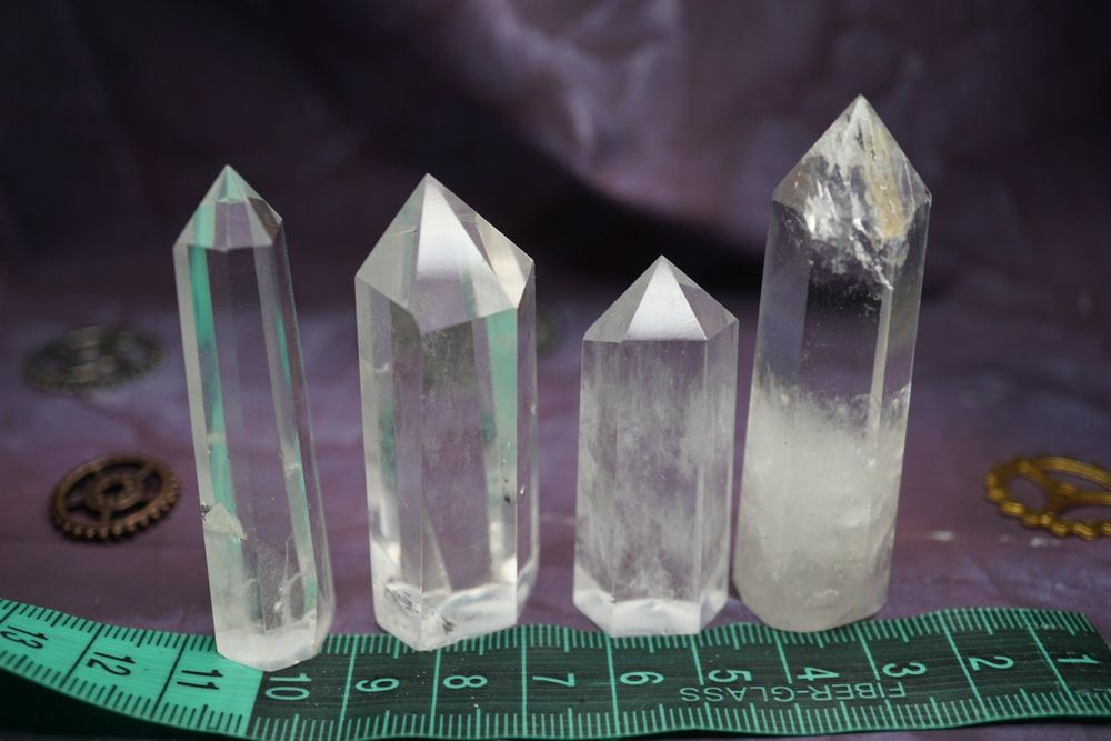Bergkristall Spitzen 4 stk Wasserklar | Kaufen auf Ricardo