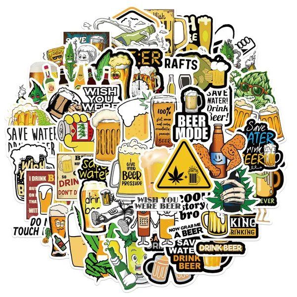 25 Stück Bier Beer Sticker Aufkleber (Neu und originalverpackt) in ...