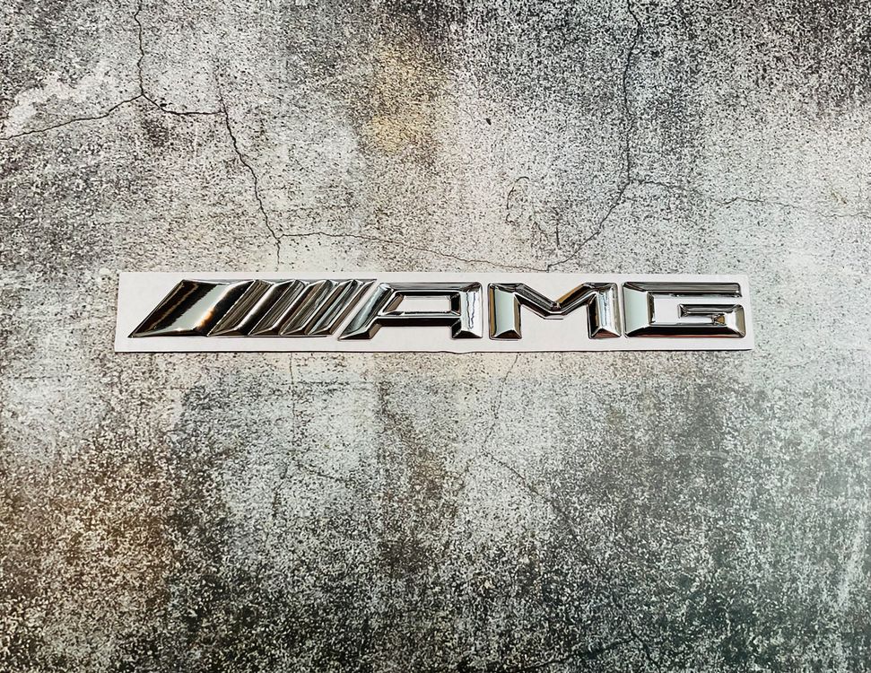 Mercedes AMG Emblem Schriftzug Logo Neu in Chrom Metall | Acheter sur ...