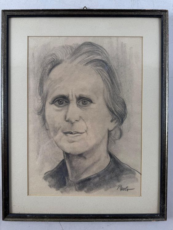 Gerahmte Kohlezeichnung Porträt Frau, signiert (Gebraucht) in Neuhausen am Rheinfall für CHF 10 ...