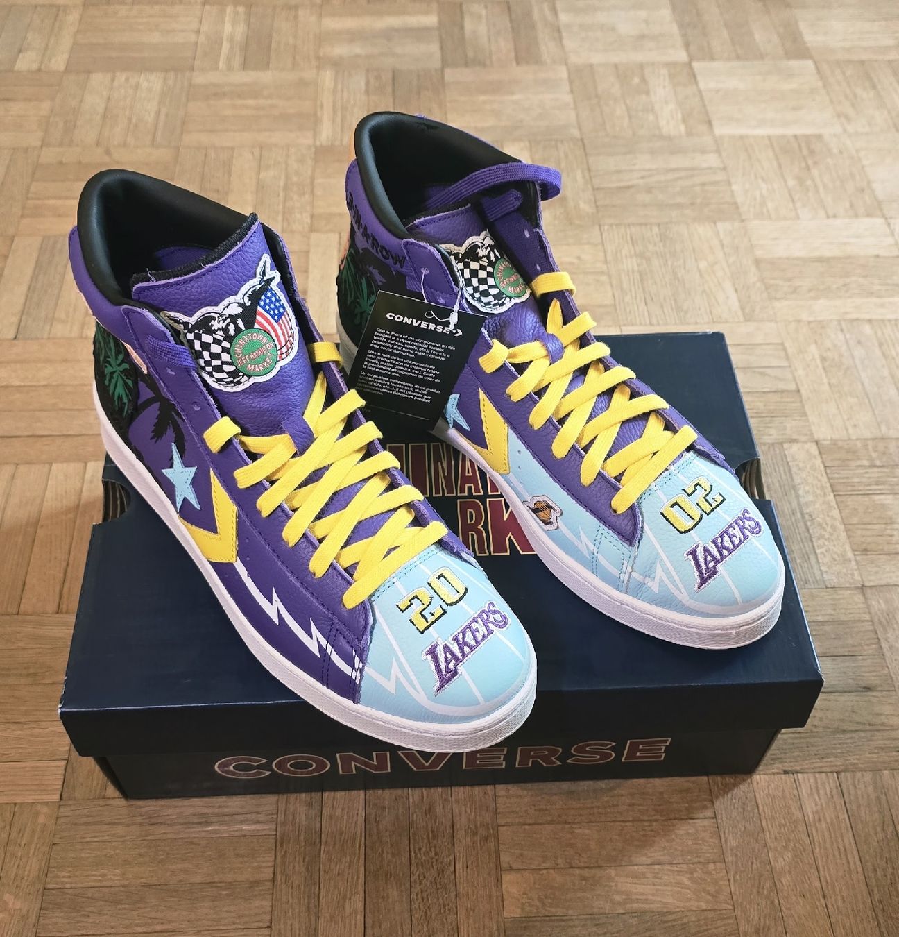 Neu Converse Pro Leather Chinatown Market NBA LA Lakers Gr43 (Neu und ...