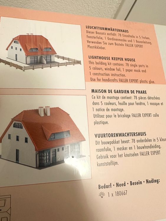Leuchtturmwärterhaus HO 1/87 FALLER 130671 neu model Eisbahn (Neu und ...