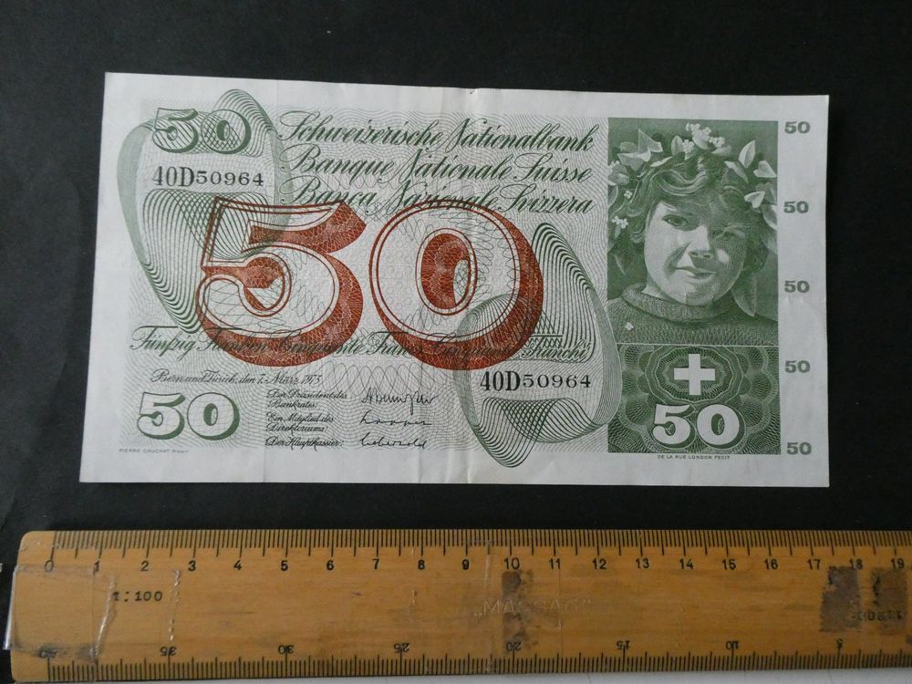 Schweiz 1973, 50 Franken (Gebraucht) in Hinterforst für CHF 16 – mit Lieferung auf Ricardo kaufen