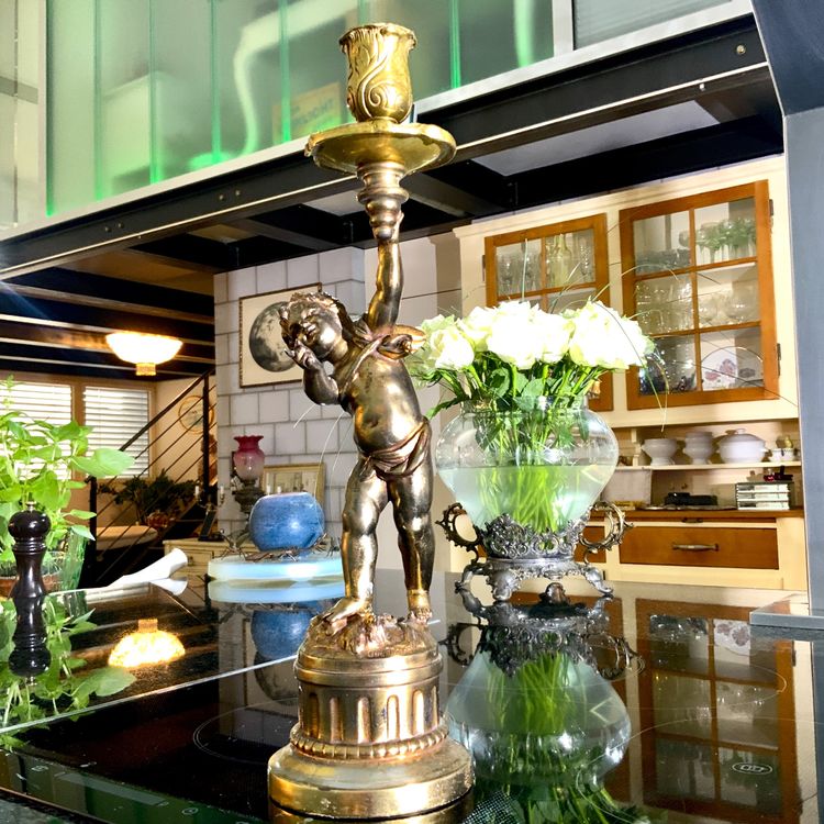 JUGENDSTIL KERZENLEUCHTER A.MOREAU ZINKGUSS BRONZIERT,FRANCE (Gebraucht) in Biglen für CHF 46 ...