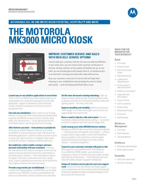 Motorola MK3000 Micro Kiosk (Gebraucht) in Basel für CHF 45 – mit ...