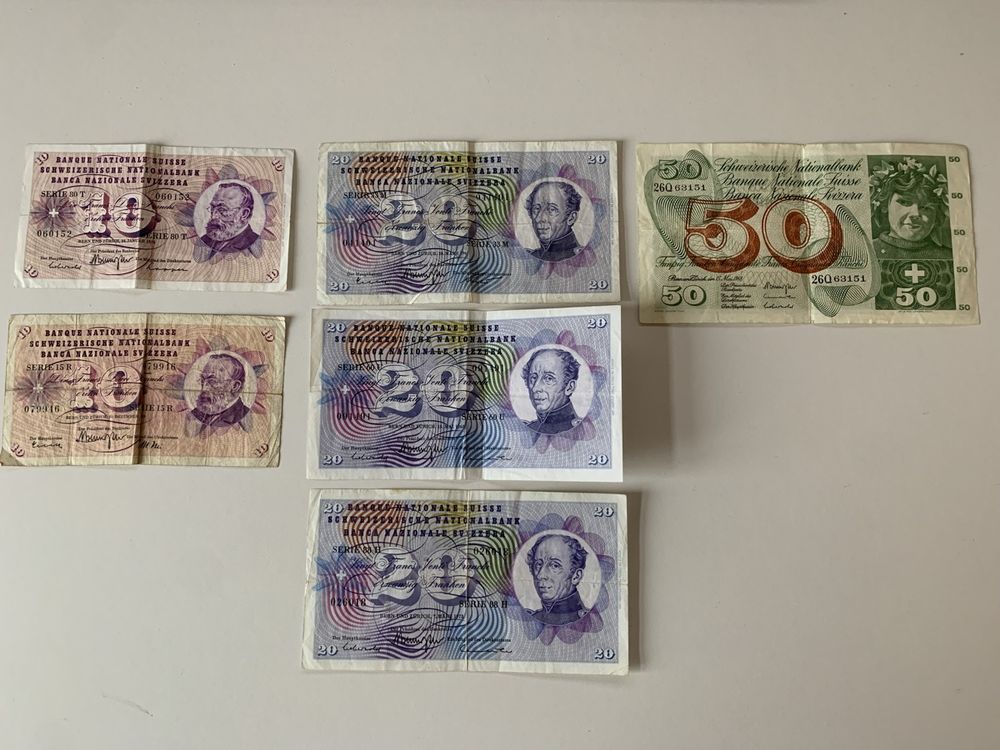 Gut erhaltene alte Banknoten zu verkaufen (Gebraucht) in Bern für CHF ...