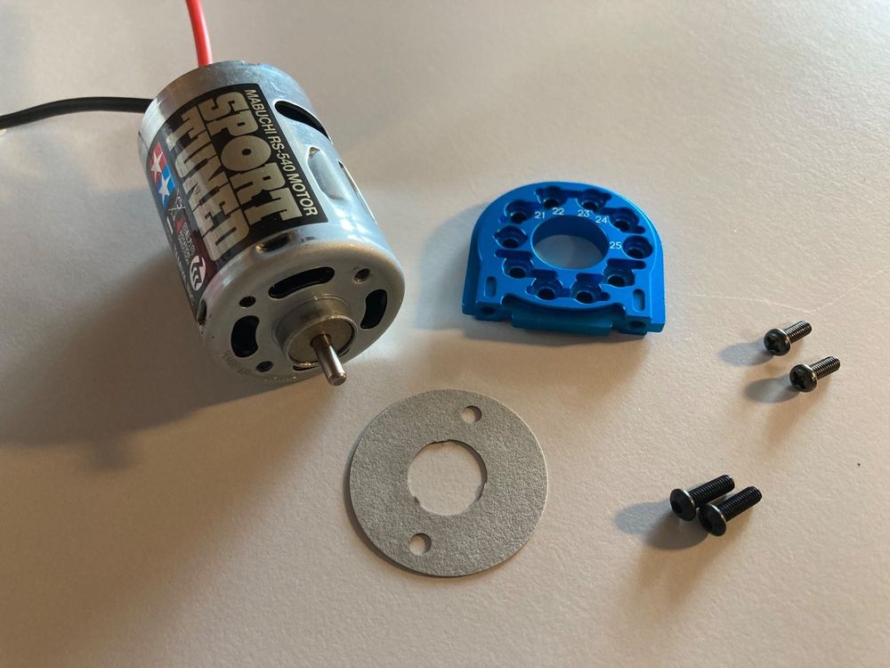 Tamiya Sport Tuned Motor RS-540 inkl. Motorenplatte aus Alu (Neu und ...