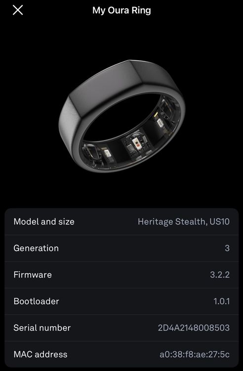Oura Ring 3rd Generation Grösse 10 (Gebraucht) in Birmensdorf ZH für ...