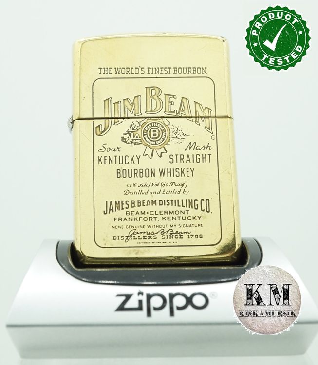 ZIPPO® JIM BEAM WHISKEY - BRASS - 1995 -GEZÜNDET | Kaufen auf Ricardo