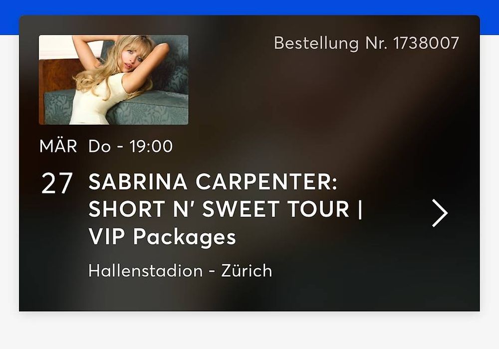 2x SABRINA CARPENTER: SHORT N' SWEET TOUR | VIP Package | Kaufen auf ...