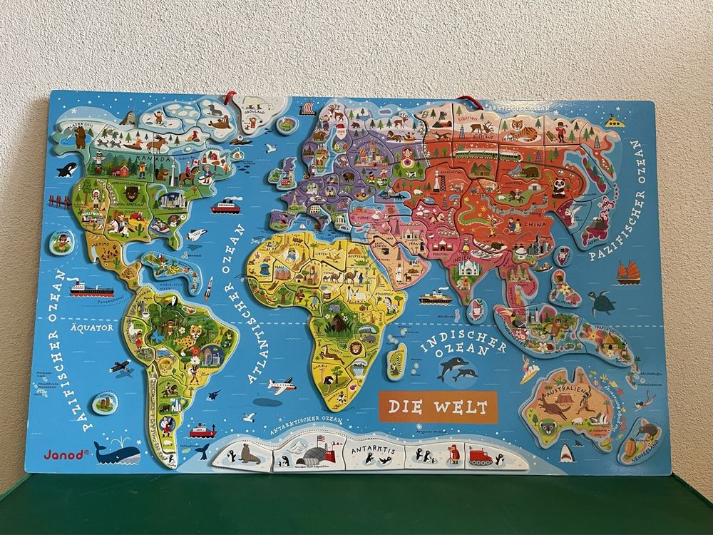 Magnet-Weltkarte Janod für Kinder | Kaufen auf Ricardo