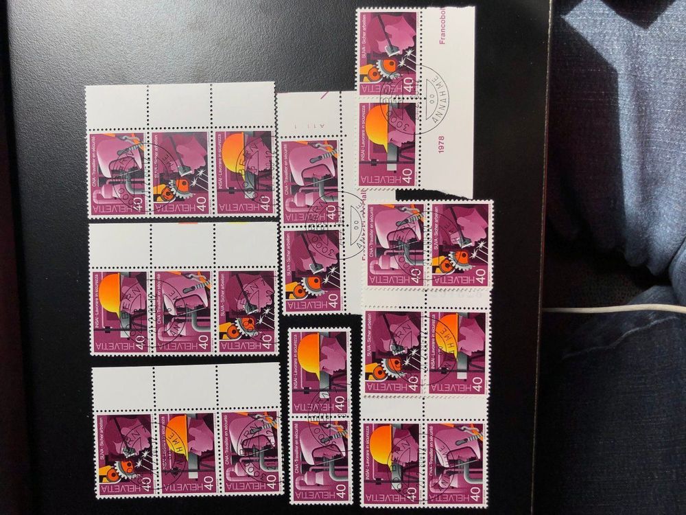 Timbres oblit. en bande sécurité travail (Gebraucht) in Charmey (Gruyère) für CHF 1.5 – mit ...