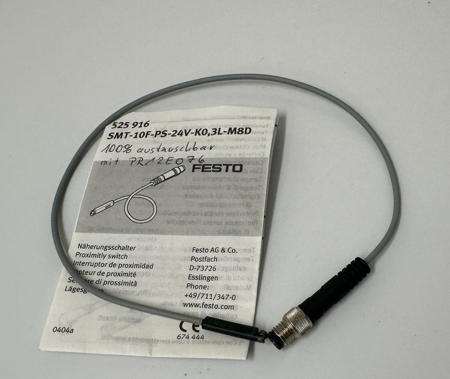 Festo SMT-10F-PS-24V-K0,3L-M8D Sensor NEU (Neu (gemäss Beschreibung ...
