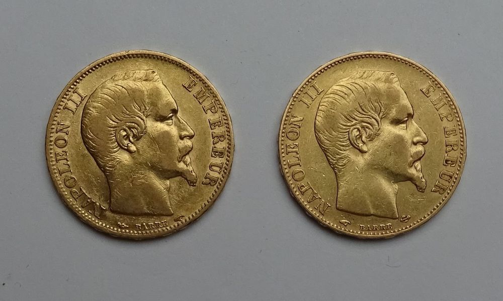 2 Goldmünzen 20 Francs Frankreich 1853 und 1856 | Kaufen auf Ricardo