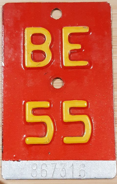 Alte Velonummer BE55 (Gebraucht) in Wabern für CHF 6 – mit Lieferung auf Ricardo kaufen