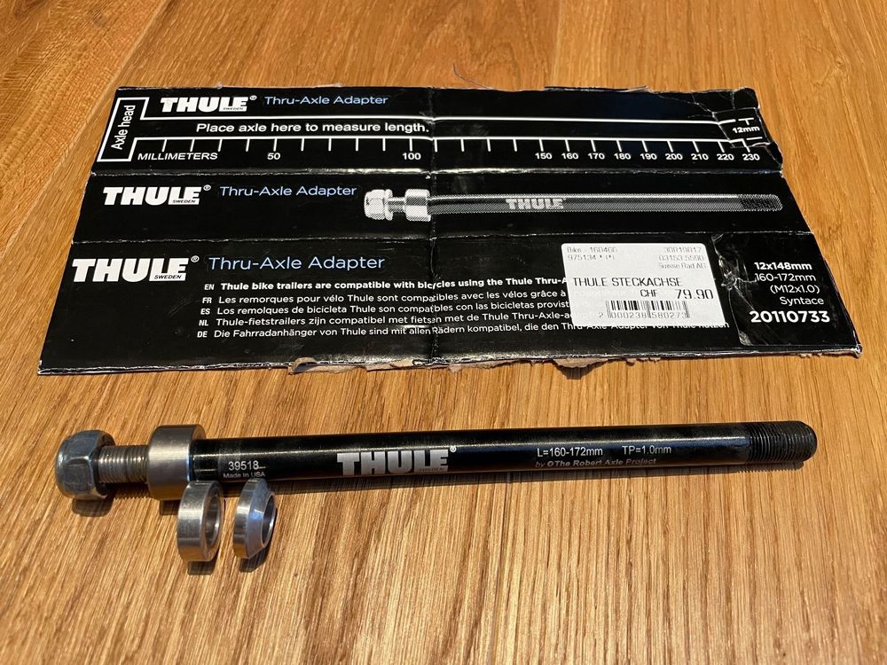 Thule Achse Thru-Axle Adapter f. Anhängerkupplung 12 x 148mm (Gebraucht ...
