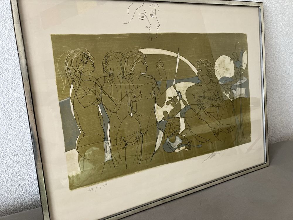 Lithografie, Hans Erni, gerahmt. (Gebraucht) in Chur für CHF 99 – nur Abholung auf Ricardo kaufen