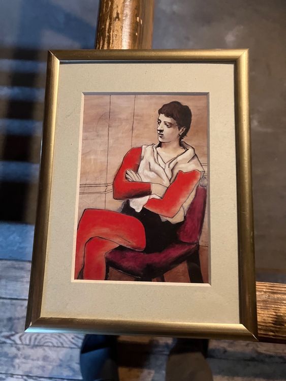 Picasso, sitzender Akrobat, hinter Glas gerahmt, 19 x 14 cm (Gebraucht) in Pfäffikon ZH für CHF ...