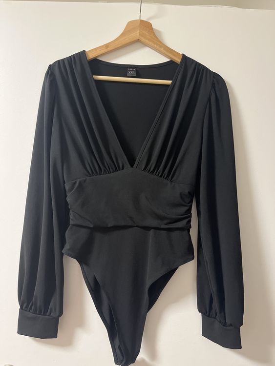 Schwarzer SHEIN Body mit Puffärmeln Gr. M 38 (Neu (gemäss Beschreibung ...
