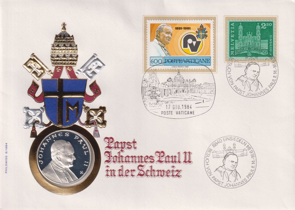 Münzbrief PAPST JOHANNES PAUL II in der Schweiz (Gebraucht) in Eschlikon TG für CHF 11 – mit ...