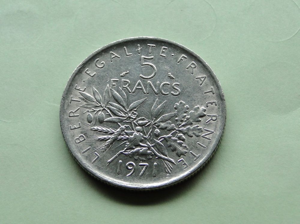 5 Francs France 1971 Semeuse (Gebraucht) in Killwangen für CHF 0.6 – mit Lieferung auf Ricardo ...