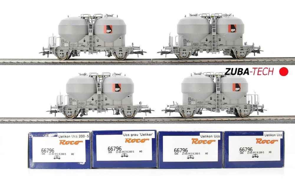 Roco 4x 66796 Silowagen der SBB H0 GS mit OVP (Gebraucht) in für CHF 80 ...