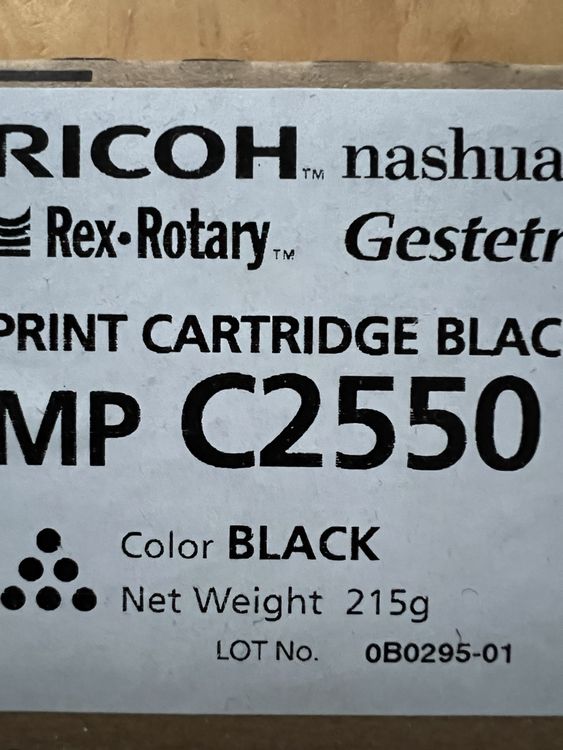 rico print cartridge mp c2550 (Neu und originalverpackt) in Zürich für ...
