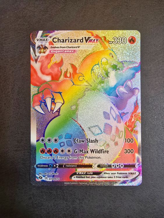 Charizard VMAX Rainbow EN 074/073 (Gebraucht) in triesenberg für CHF ...