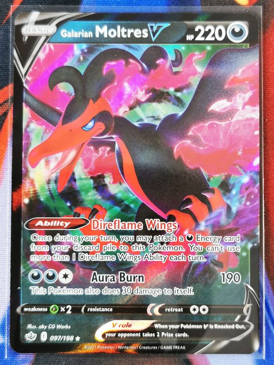 Pokemon Galarian Moltres V 097/198 Chilling Reign EN | Kaufen auf Ricardo