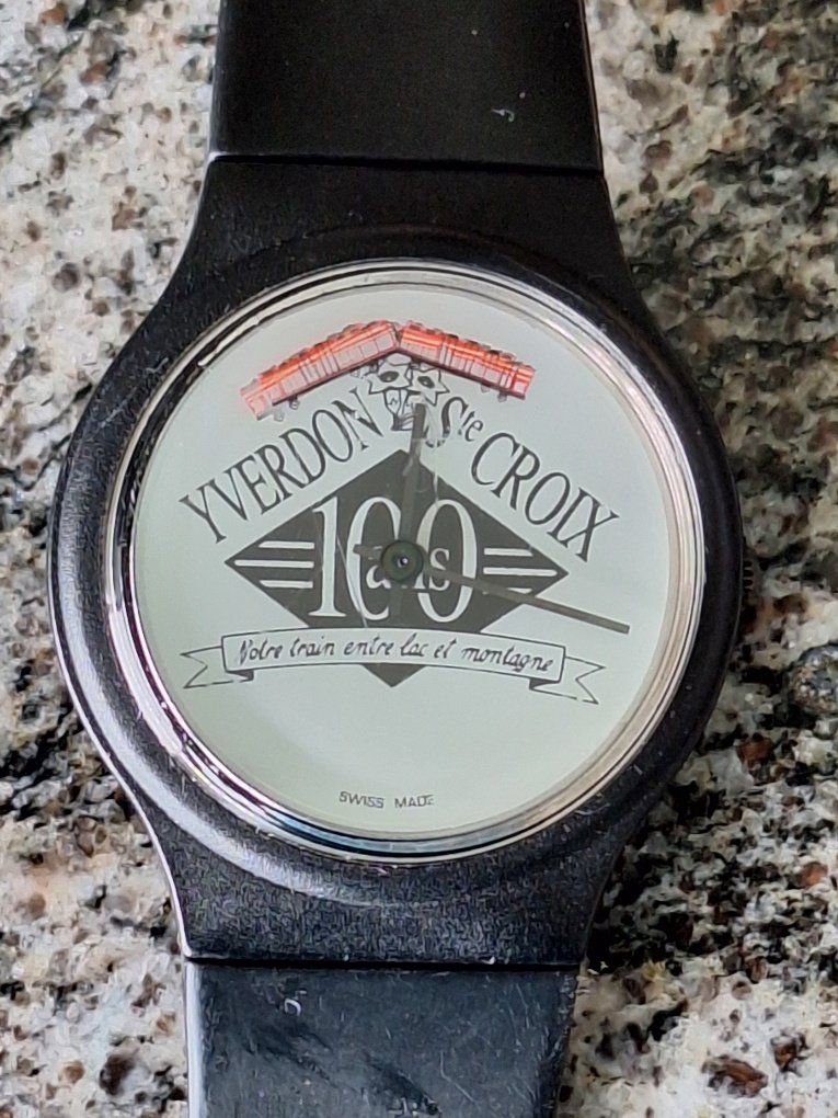 Montre, Yverdon - Ste croix avec trotteuse du petit train (Gebraucht ...