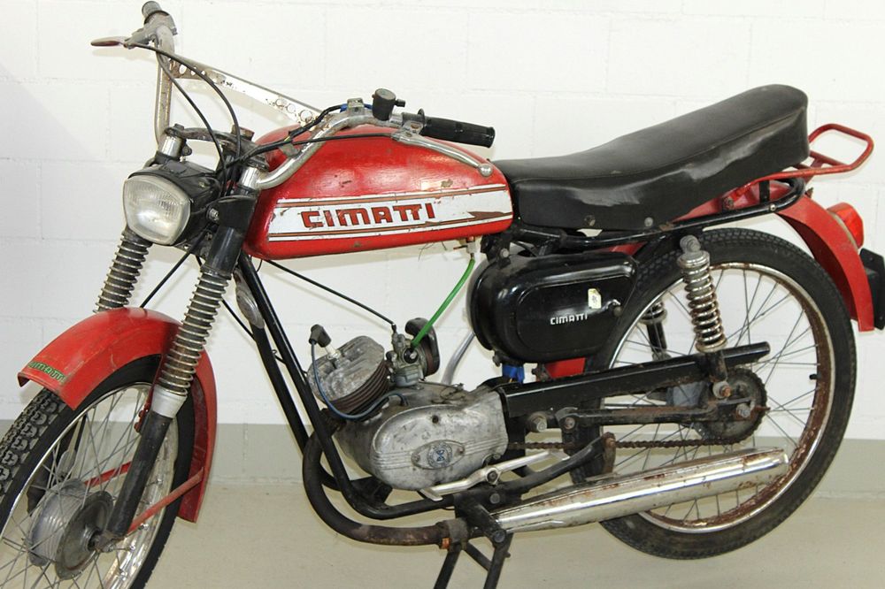 Seltenes CIMATTI Motorrad 50ccm MORINI 1970 SCHEUNENFUND (Defekt) in ...