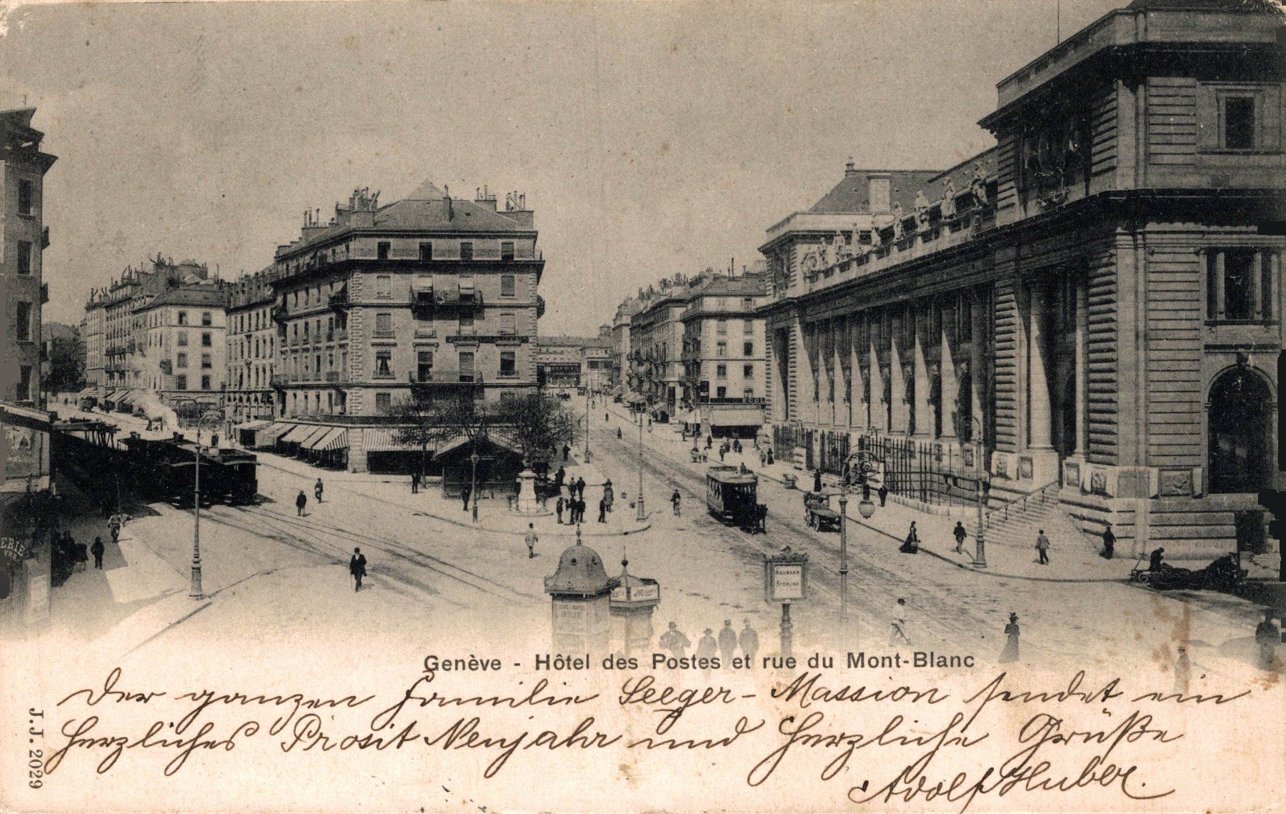 Genève - Hôtel des Post et rue du Mont Blanc (Gebraucht) in ...
