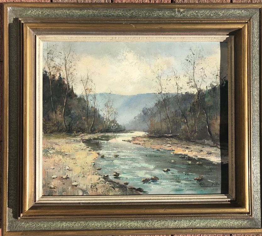 Paysage du peintre Max Clément (1912- Peintre Fribourgeois (Gebraucht ...