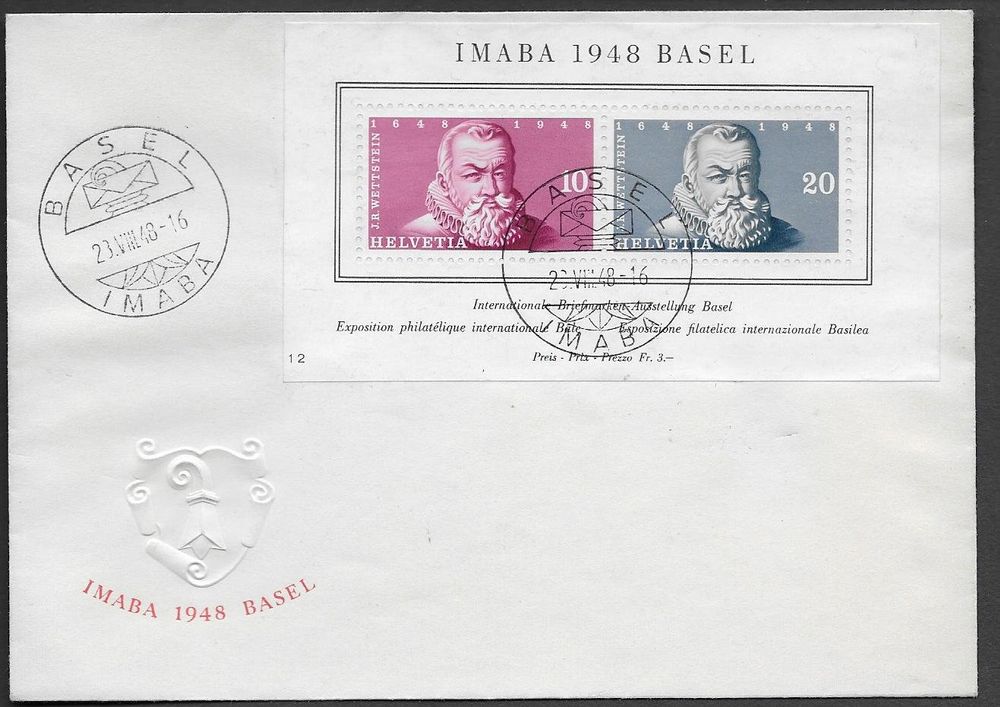 1948 Brief illust. IMABA Basel Sonder-o tadellos top ab 1.- (Gebraucht) in Zürich für CHF 4 ...