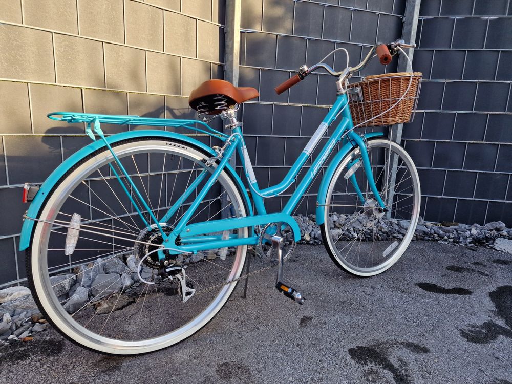 Velo Leopard Retro Bike 46cm hellblau-weiss | Kaufen auf Ricardo