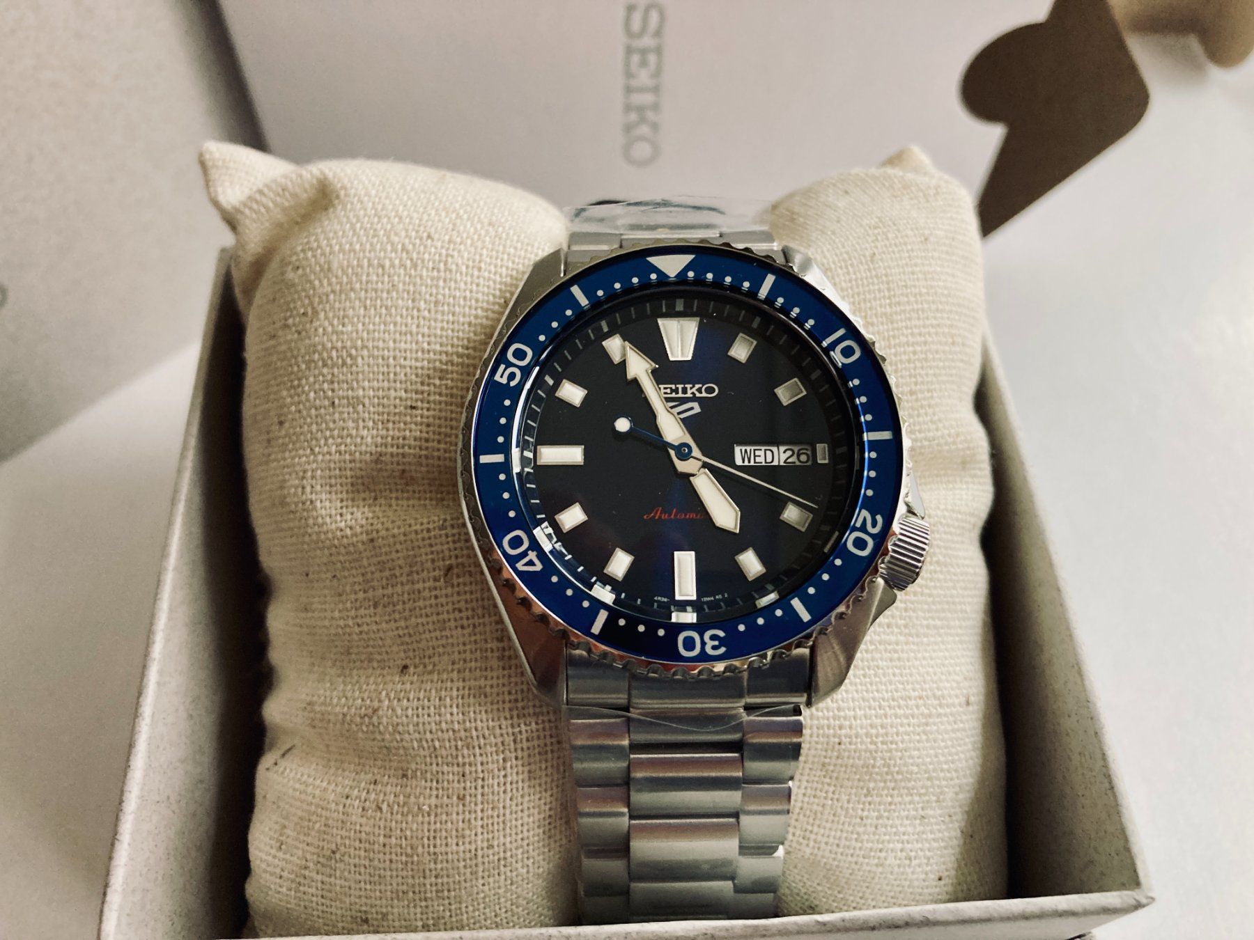 Seiko 5 Sports Day-Date Blue SKX Re-Interpretation New! (Neuf (Voir ...