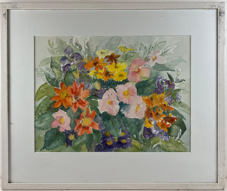 Blumen Aquarell Handsigniert | Kaufen auf Ricardo