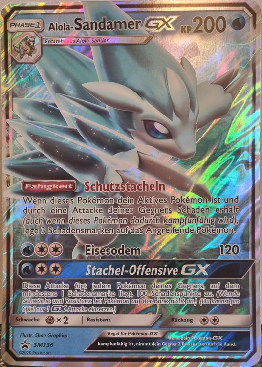Alolan Sandslash GX 🇩🇪 - SM-236 - SM Black Star OVERSIZED (Gebraucht ...