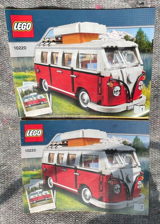 Komplettset Lego VW T1 Camper Van Bulli 10220 mit Bauplan (Neu (gemäss ...